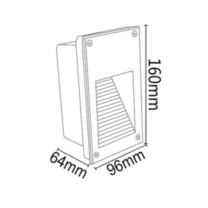 3W Vertical LED Staircase Step Light Ramp Wall Lamp IP65