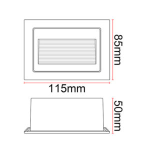 3W LED Staircase Step Light Ramp Wall Lamp L115*W85*H50mm IP65
