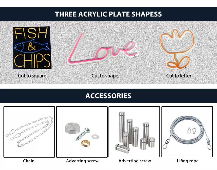 Standard or Customized LED Neon Light Sign Font Advertising Home Bar