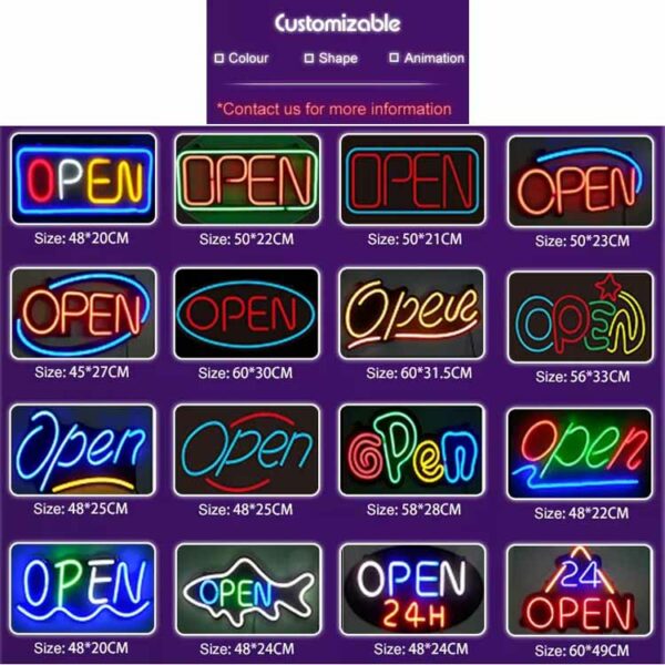 Standard or Customized LED Neon Light Sign Font Advertising Home Bar