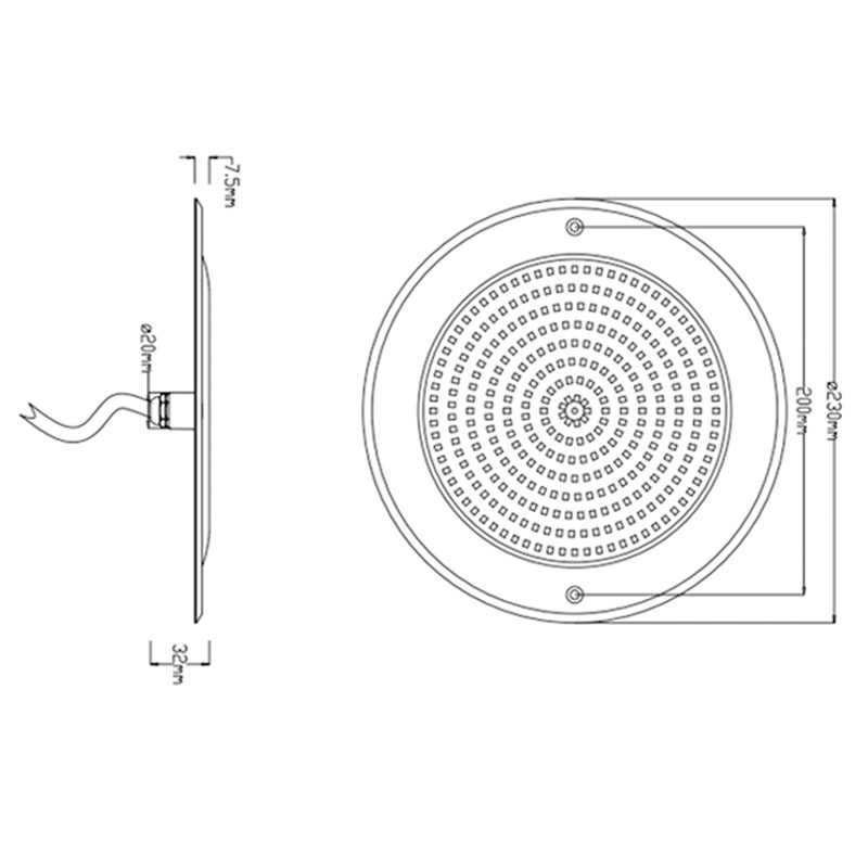 6W 10W 25W 35W 12V Slim Surface Mounted LED Swimming Pool Light IP68