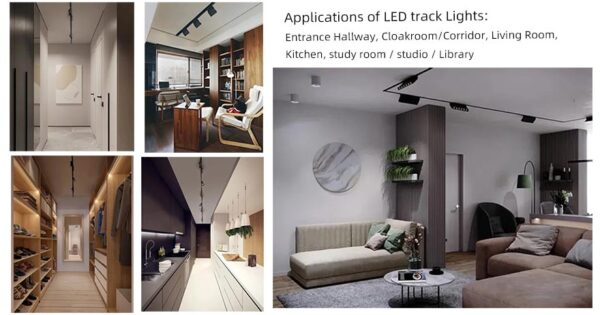 10W 20W 28W DC48V LED Magnetic Linear Flood Track Light Dimmable