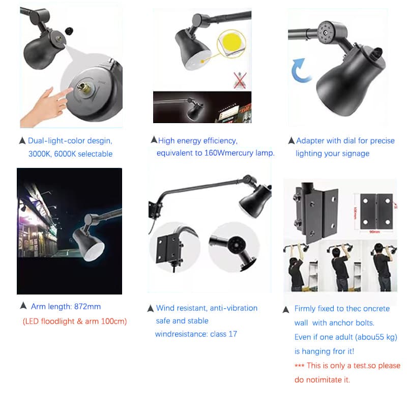 36W 3000K-5000K 2-CCT LED Exhibition Stand Display Sign Flood Lights ...